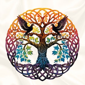 Viking Tree of Life Clipart, Colorful Tree Design, Tree of Life Logo ...