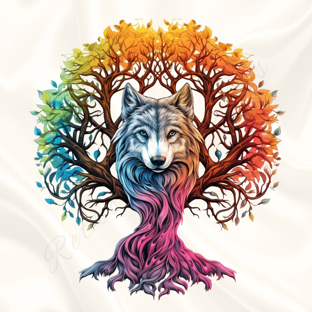 Viking Tree of Life Clipart, Colorful Tree Design, Tree of Life Logo ...