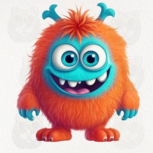 Cute Little Monsters Clipart, Cute Monster Designs- 10 Transparent ...
