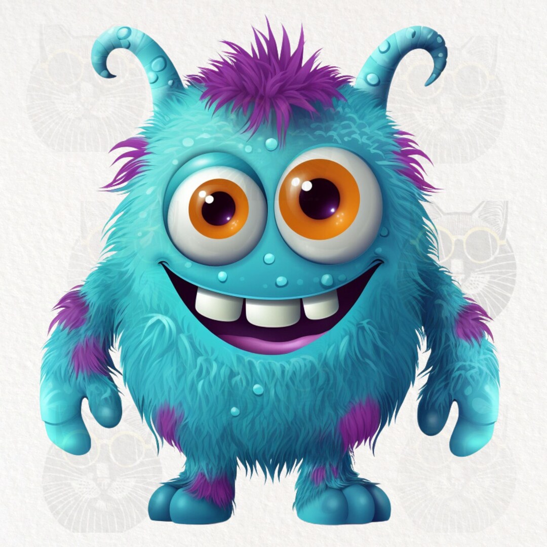 Cute Little Monsters Clipart, Cute Monster Designs- 10 Transparent ...