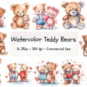 Teddy Bear Clipart, 16 High Quality Jpgs, Cute Teddy Bear Png, Cute Teddy Bear Clipart, Teddy ...