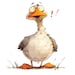 Funny Goose Clipart, Goose Clipart, Handsketched Goose Clipart, Funny ...