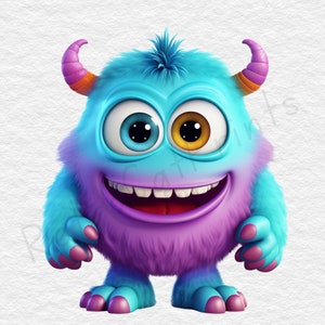 Cute Little Monsters Clipart, Cute Monster Designs- 10 Transparent ...