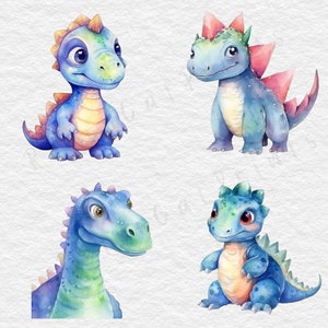 Watercolor Dinosaurs Clipart, Dinosaur Species Download, Dinosaur ...
