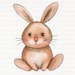 Cute Easter Bunny Clipart, DIGITAL DOWNLOAD, Handdrawn Spring Bunnies ...