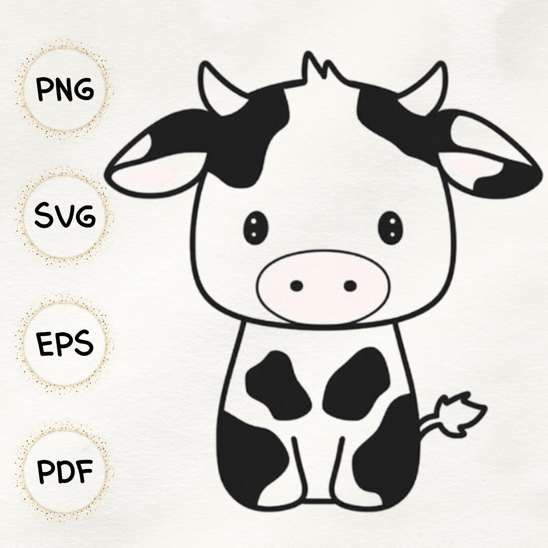 Cute Cow PNG/SVG/EPS Cute Cow Svg Baby Cow Svg Cow Print - Etsy UK