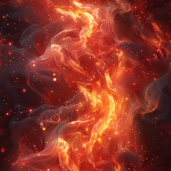 Red Flames White Background