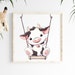Cute Cow on Swing PNG, Cow on Swing SVG, Cute Cow Png, Sublimation File ...