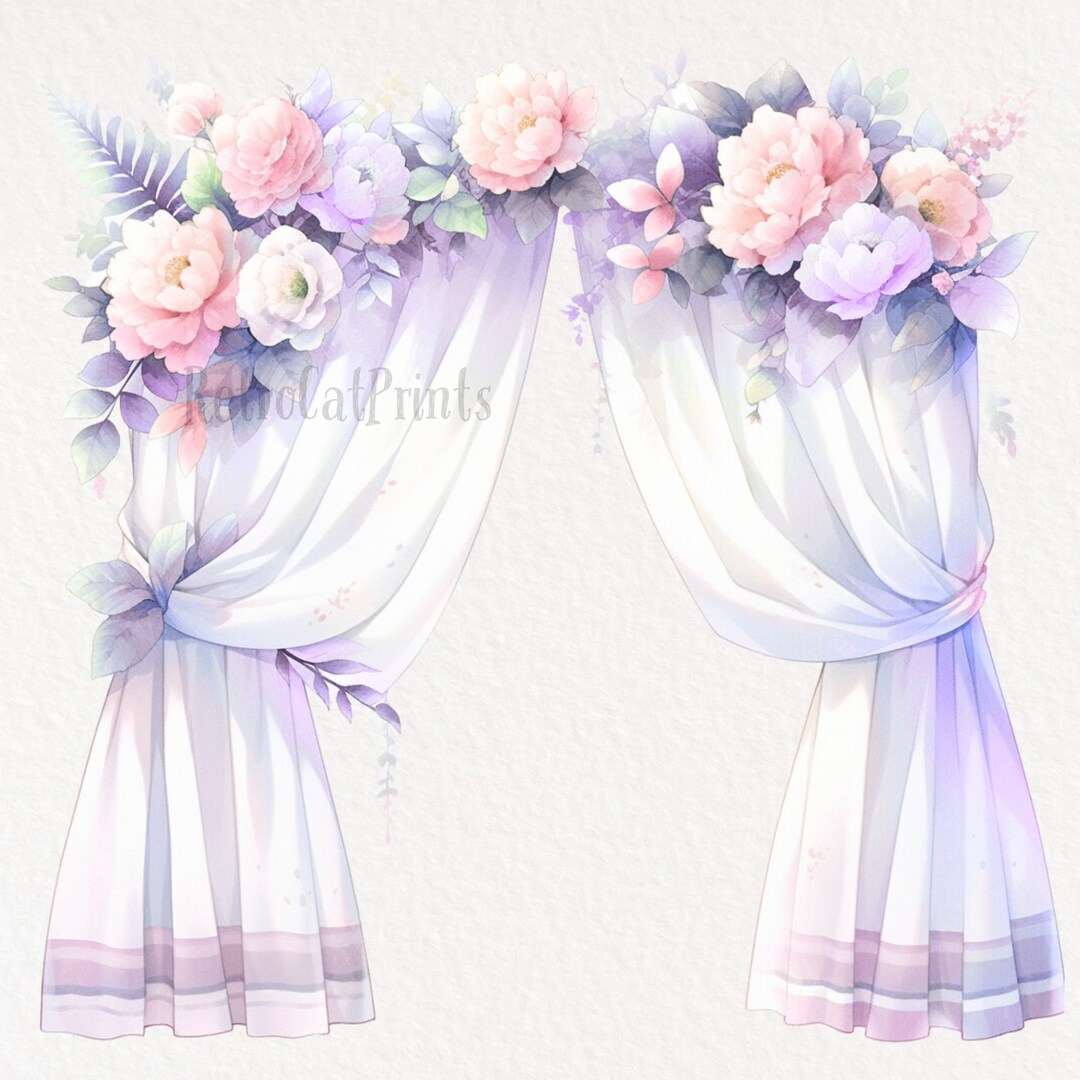 5 Victorian Nursery Curtain Clipart Images, Pastel Curtain Clipart ...