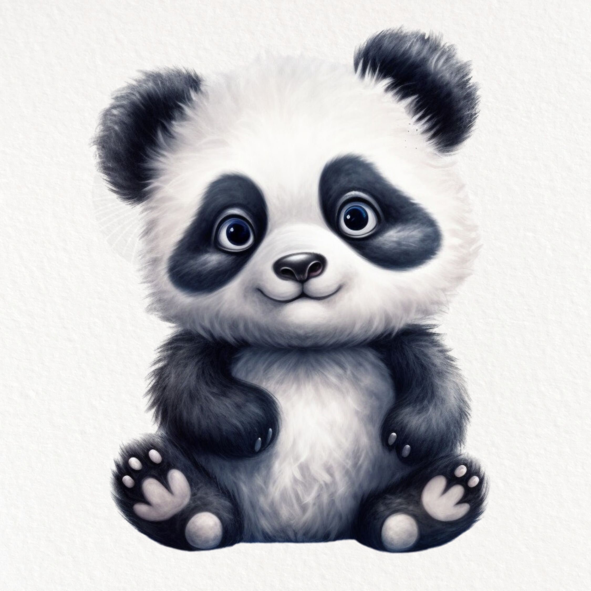 10 Panda Clipart, Cute Pandas Clipart, Fluffy Pandas Clipart ...