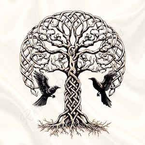 Viking Tree of Life Clipart, Colorful Tree Design, Tree of Life Logo ...