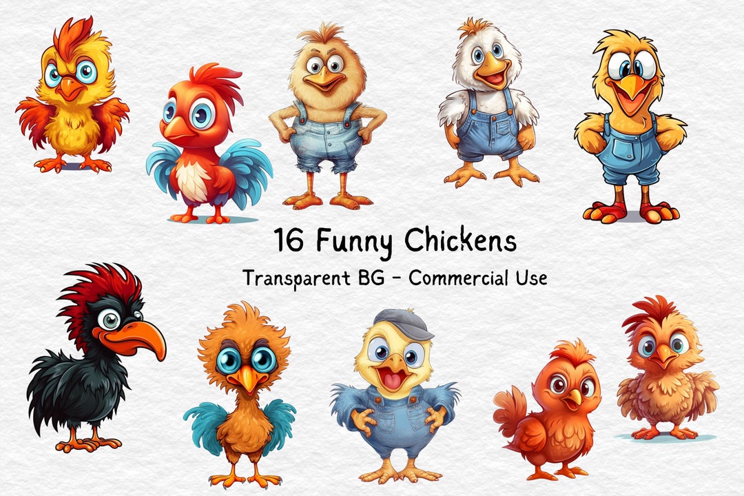 Funny Chicken Clipart, Funny Chicken Clip Art, Cartoon Chicken Clipart ...