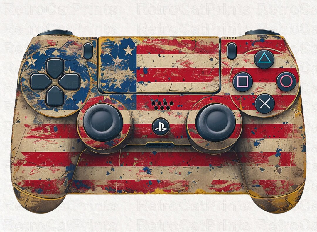 American Gamer Png Sublimation Design, US Gamer Png, Stars and Stripes ...