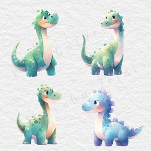 Watercolor Dinosaurs Clipart, Dinosaur Species Download, Dinosaur ...