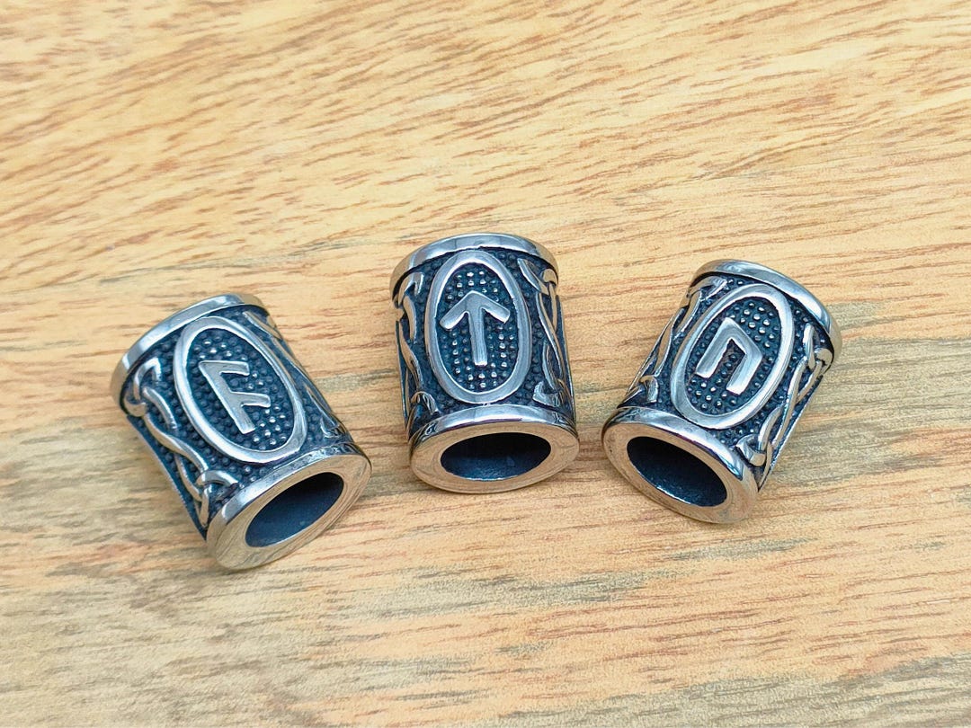 3 or 5 Piece Viking Beard Bead Set - Antique Norse Hair Accessories ...