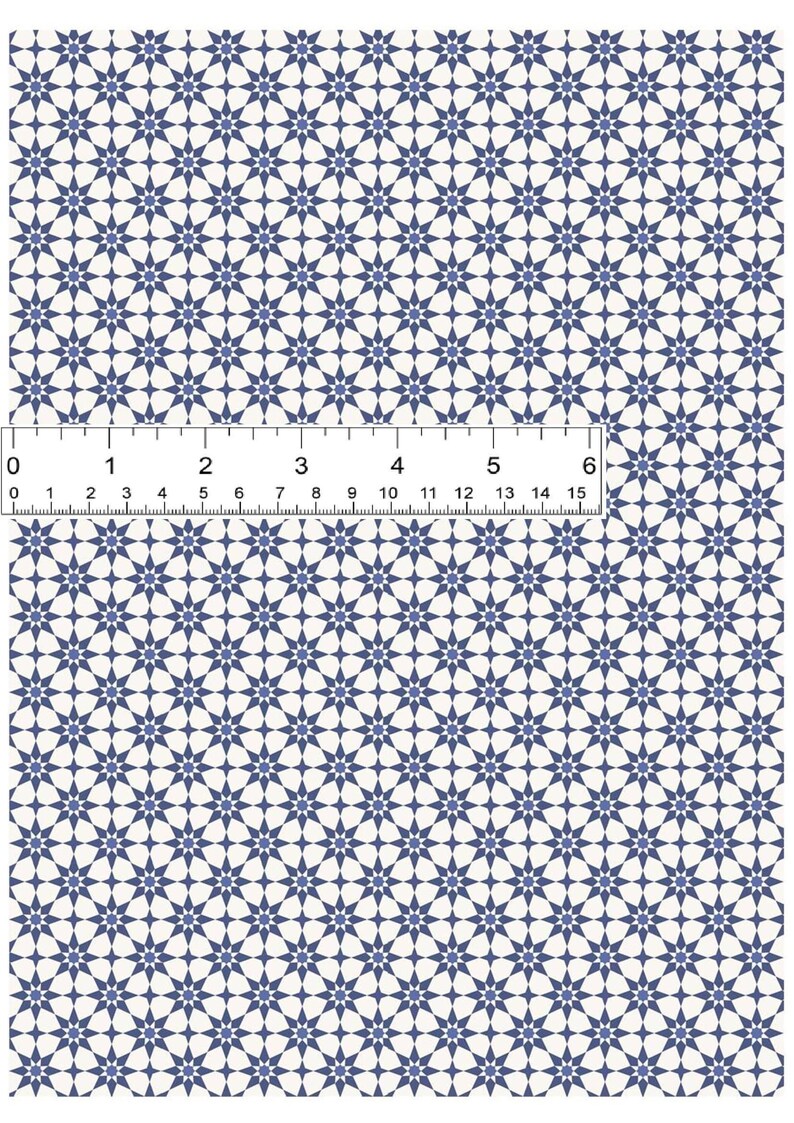 1/6 1/12 Scale Miniature Blue White Stella Soleil Wall Floor Tiles ...