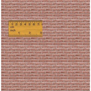 Scale Cover Printable | Miniature Red Stone Wall Cover PDF | 1/12 1/24 ...