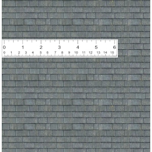 Miniature Dolls House Slate Roofing Paper 1/6 1/12 1/18 1/24 1/36 1/48 ...