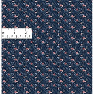 1/6 1/12 1/24 Dollhouse Pink Rose & Blue Leaf Pattern Floral Wallpaper ...