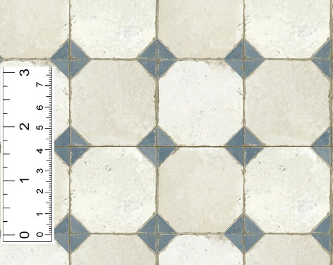 1/6 1/12 1/24 1/48 Dollhouse Miniature Vintage Old Blue Ceramic Tiles ...