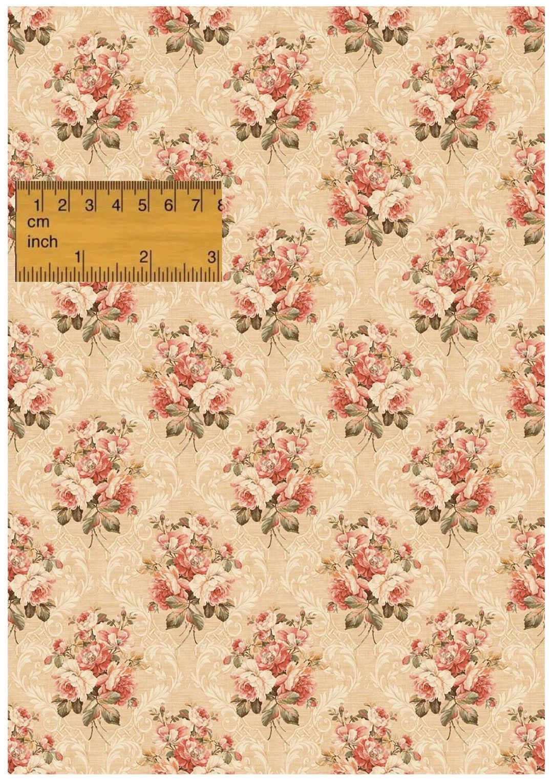 1/6 1/12 1/24 1/48 Dollhouse Miniature Classic Vintage White Rouge Rose ...