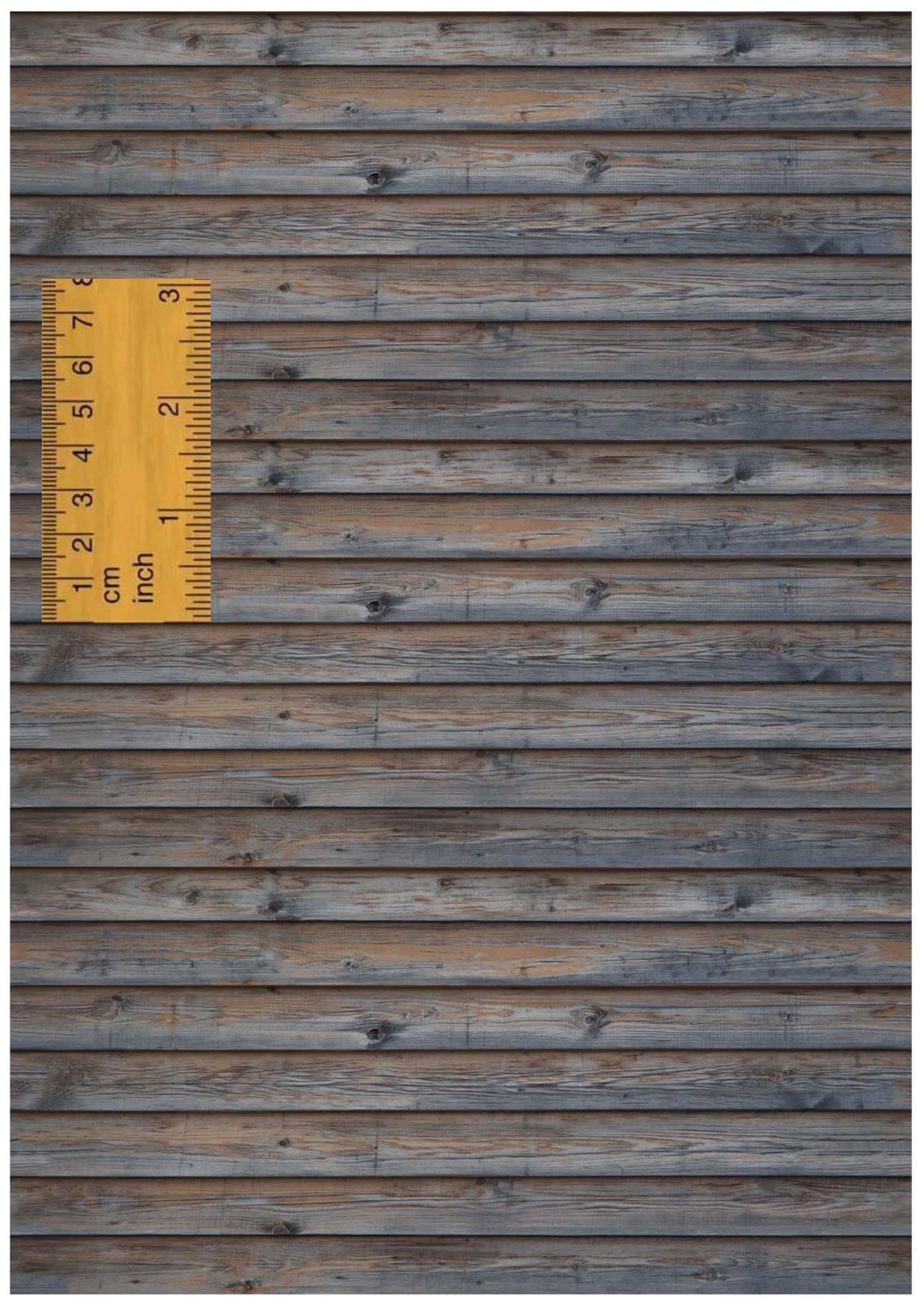 1/6 1/12 1/24 Dollhouse Miniature Aged Brown Natural Wood Siding ...