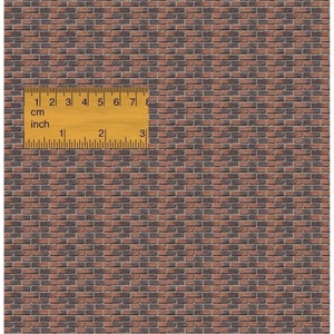 1/12 1/24 1/48 Dollhouse Miniature Real Dark Red Brick Tiles DIGITAL ...