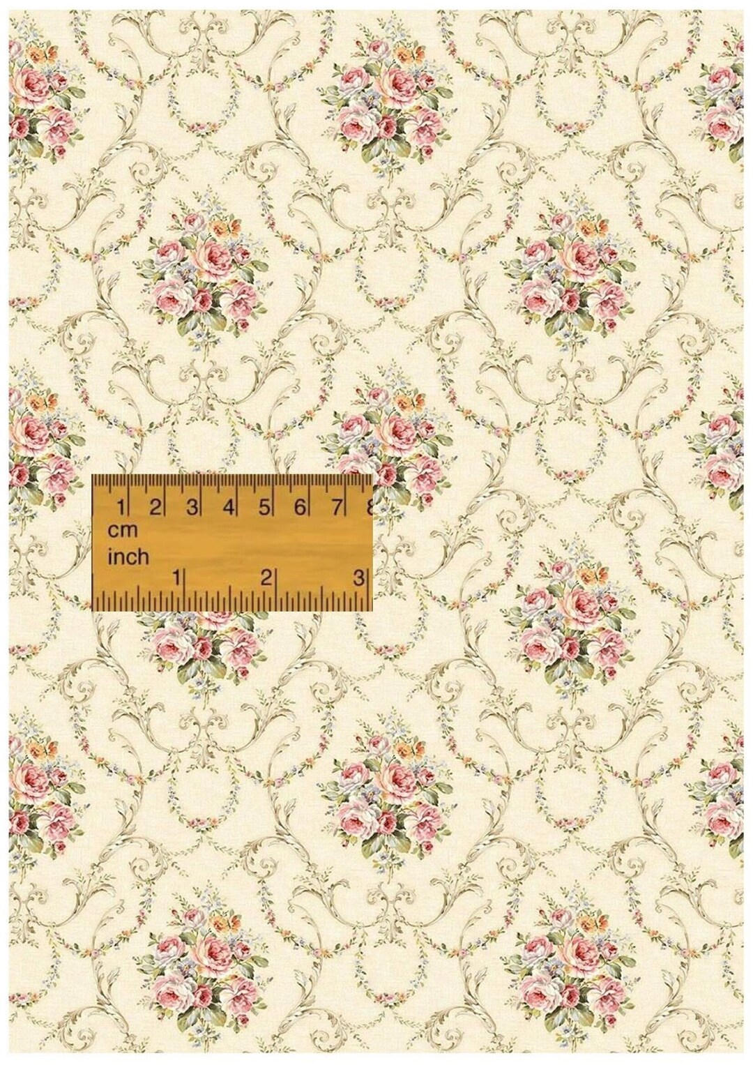 1/6 1/12 1/24 1/48 Dollhouse Matte Pink Green Blue Floral Bouquet ...