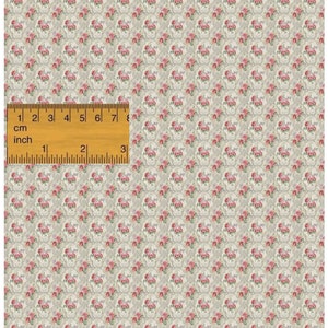 1/6 1/12 1/24 Dollhouse Rose Pattern on Grey Wallpapers Seamless ...