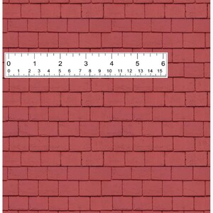 Dollhouse Rustic Red Slate Roof Tiles Printable PDF 1/12 1/24 Miniature ...