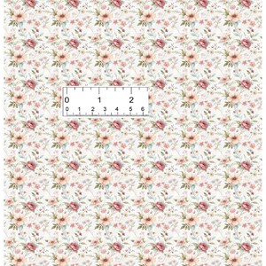 1/6 1/12 1/24 Dollhouse Elegant Vintage Pastel Watercolor Floral Rose ...