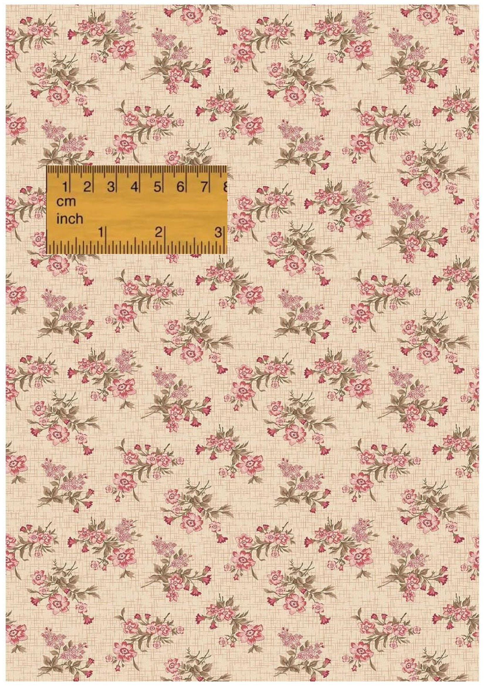 1/6 1/12 1/24 1/48 Miniature Dollhouse Classic Retro Red Pink Floral ...
