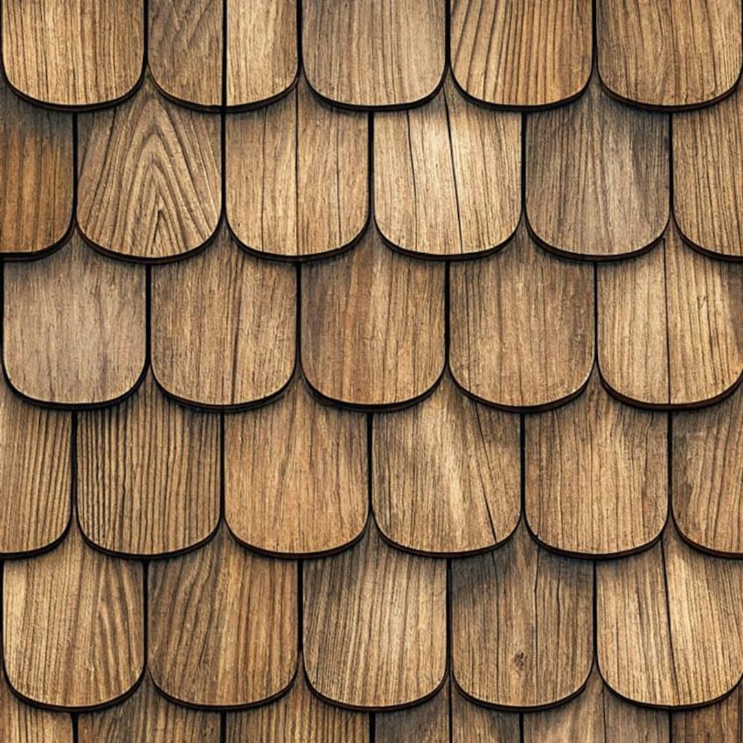 Dollhouse Rustic Aged Wooden Scalloped Shingles Printable PDF 1/15 1/30 ...