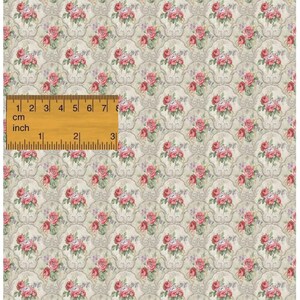 1/6 1/12 1/24 Dollhouse Rose Pattern on Grey Wallpapers Seamless ...