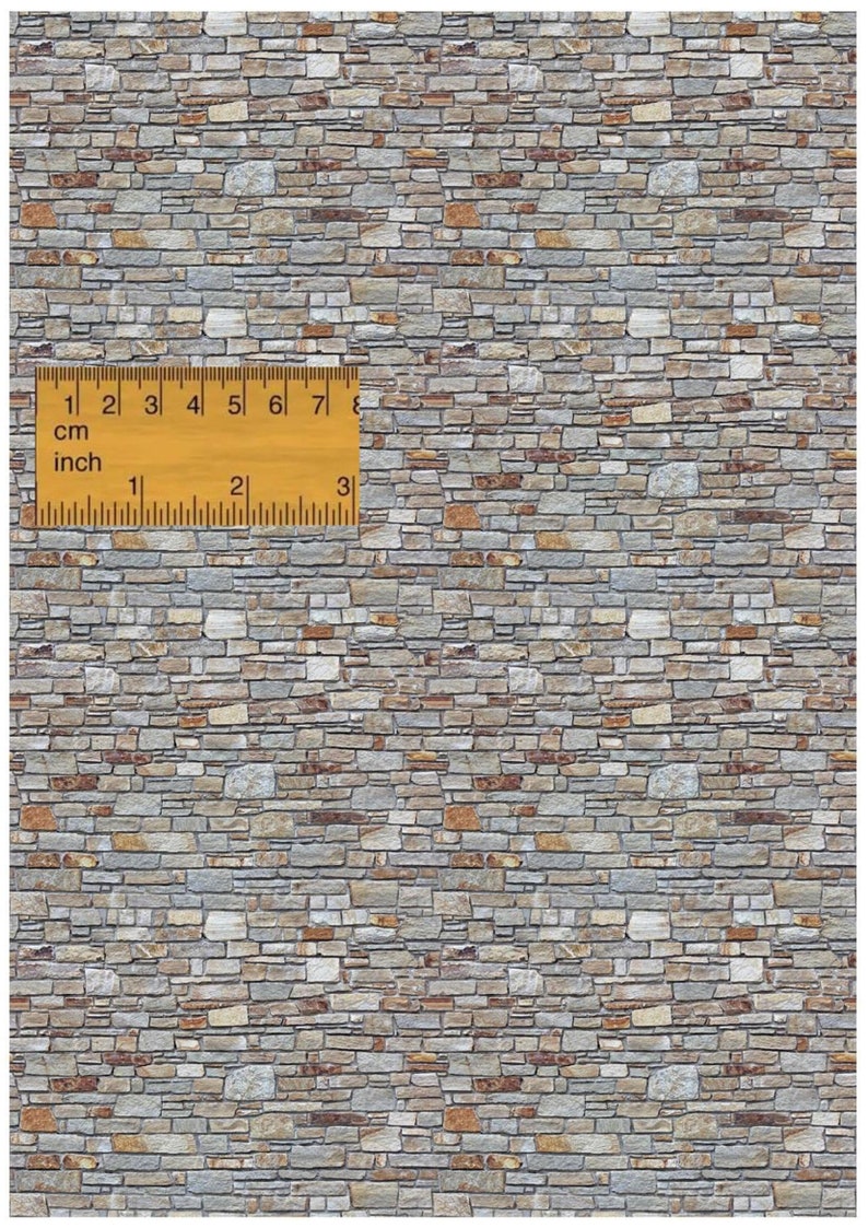 1/12 1/24 Dollhouse Miniature Stone Wall Tiles Cladding DIGITAL ...