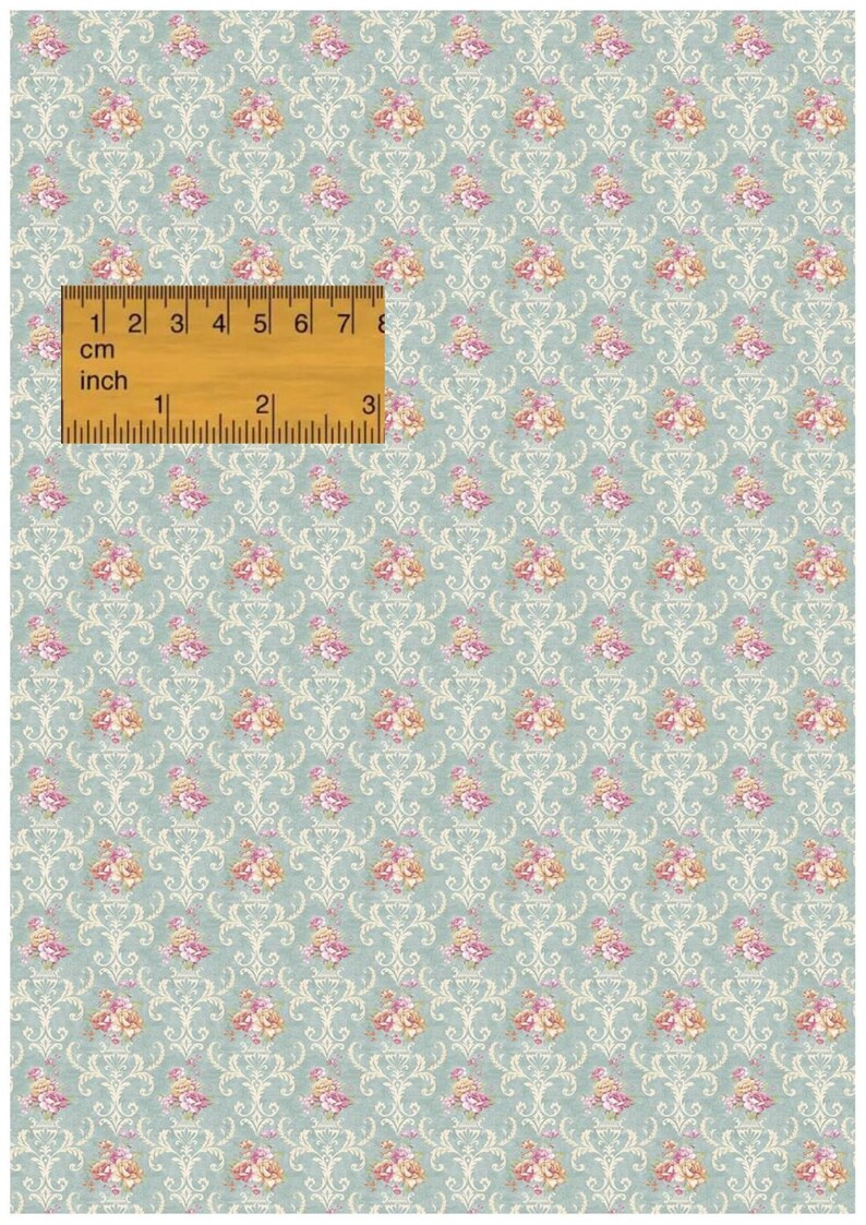 1/6 1/12 1/24 Dollhouse Matte Vintage Decorative Floral Pattern ...
