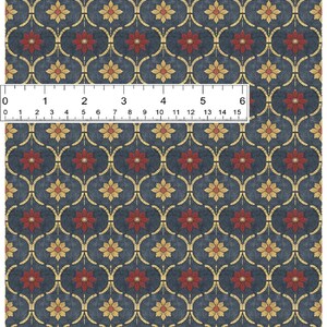 1/6 1/12 1/24 Dollhouse Vintage Navy Blue Red Gold Decorative Floral ...