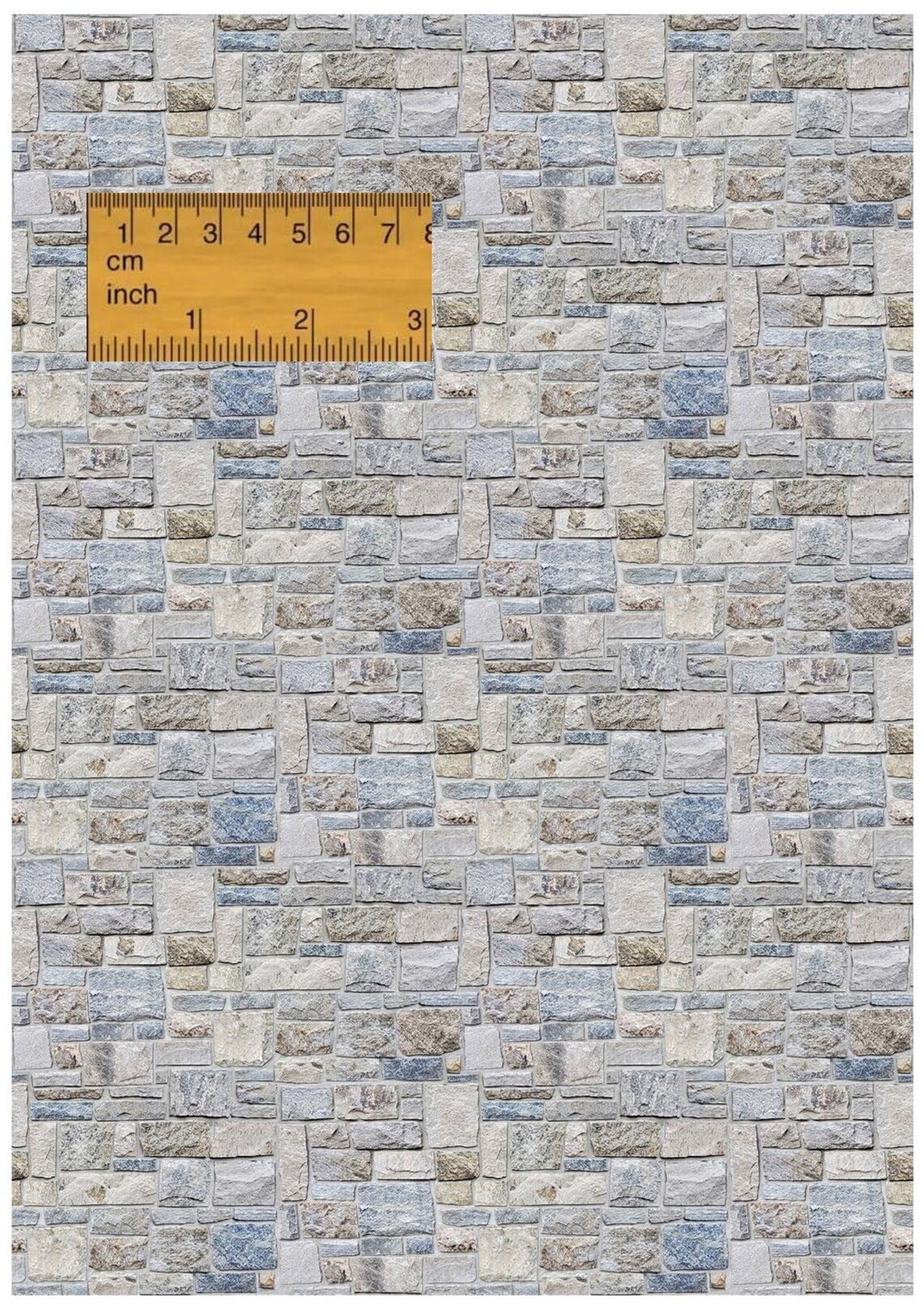 1/6 1/12 1/24 Dollhouse Miniature Colored Ashlar Stone Wall Cladding ...