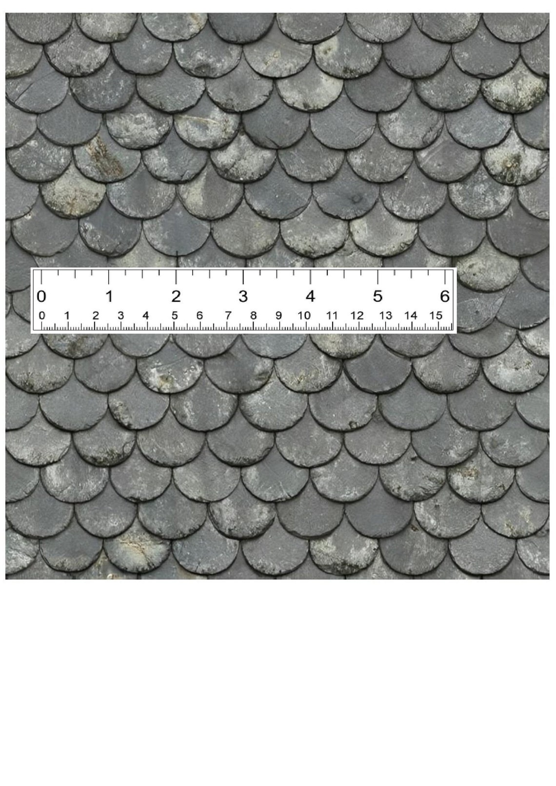 1/12 1/24 Scale Dollhouse Miniature Fish Slate Grey Roof Tiles Seamless ...