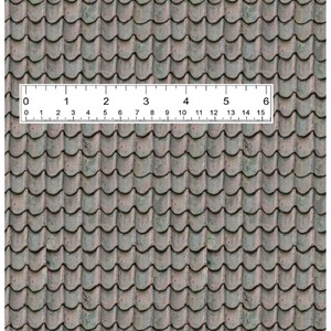 1/12 1/24 Dollhouse Vintage Old Dirty Matte Red Clay Roof Tiles ...