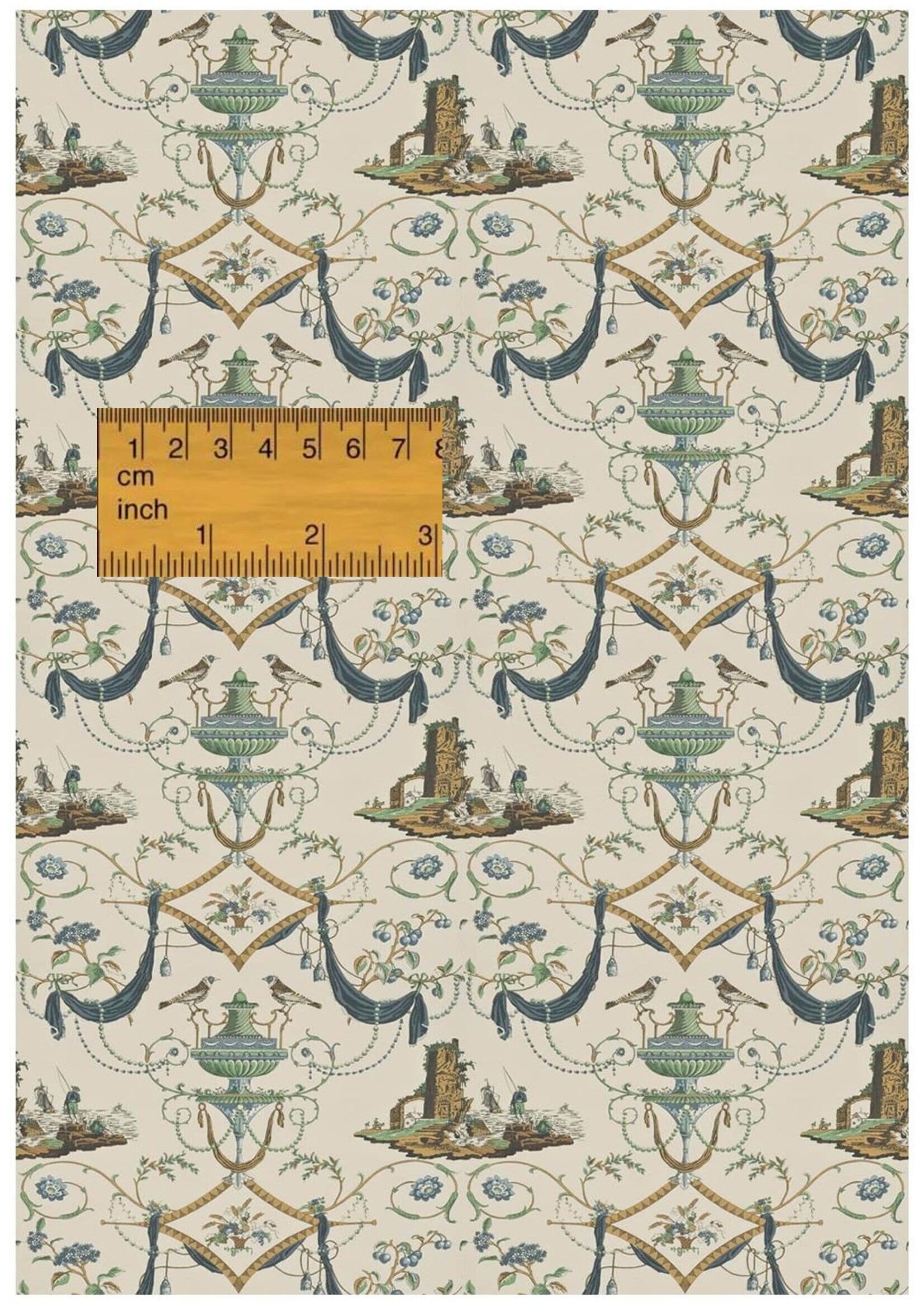 1/6 1/12 1/24 Dollhouse Miniature 1800s Vintage Old Ornate Illustrated ...