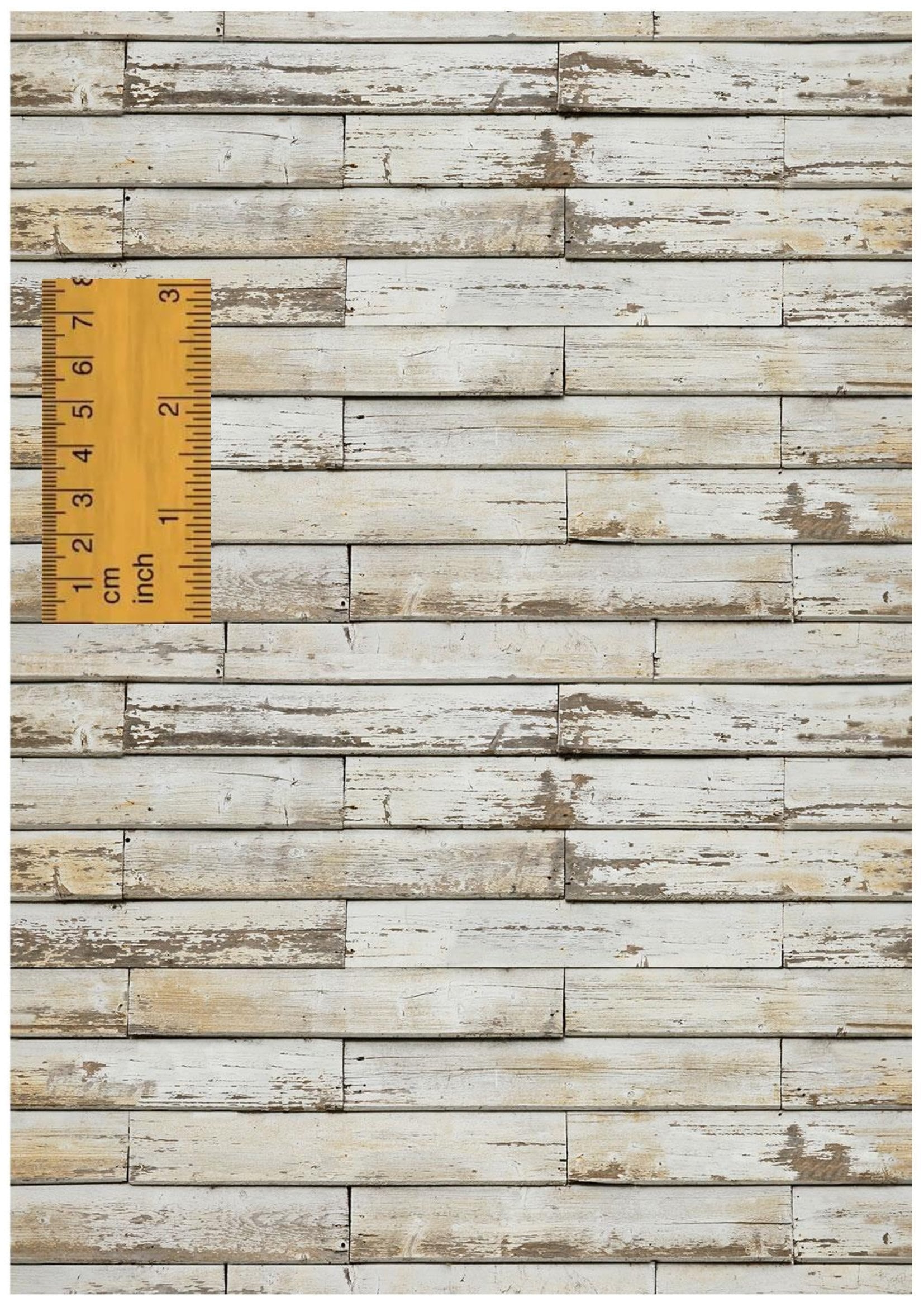 1/6 1/12 1/24 Dollhouse Old Dirty Damaged White Exterior Wall Wood ...