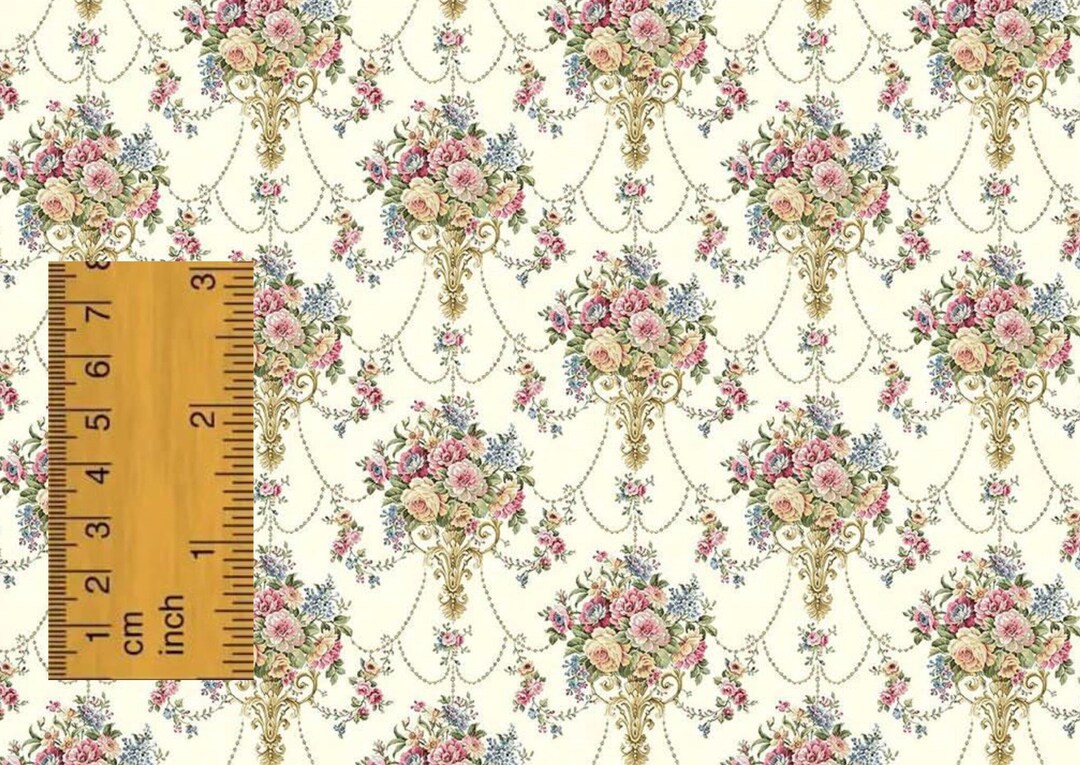 1/6 1/12 1/24 Dollhouse Decorative Colorful Floral Bouquet and Chain ...