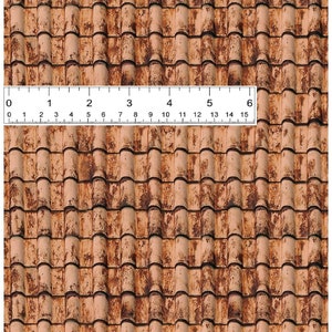 Dollhouse Rustic Weathered Terracotta Curved Clay Roof Tiles 1/12 1/24 ...
