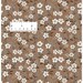 1/6 1/12 1/24 Dollhouse Vintage White Floral Pattern on Brown ...