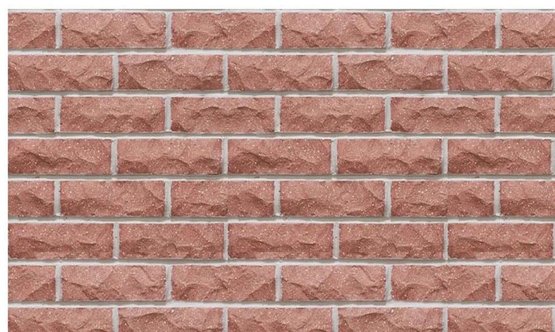 Scale Cover Printable | Miniature Red Stone Wall Cover PDF | 1/12 1/24 ...