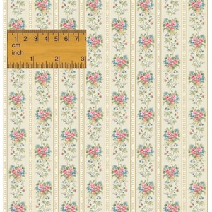 1/6 1/12 1/24 1/48 Dollhouse Miniature Gold Striped Red Blue Floral ...