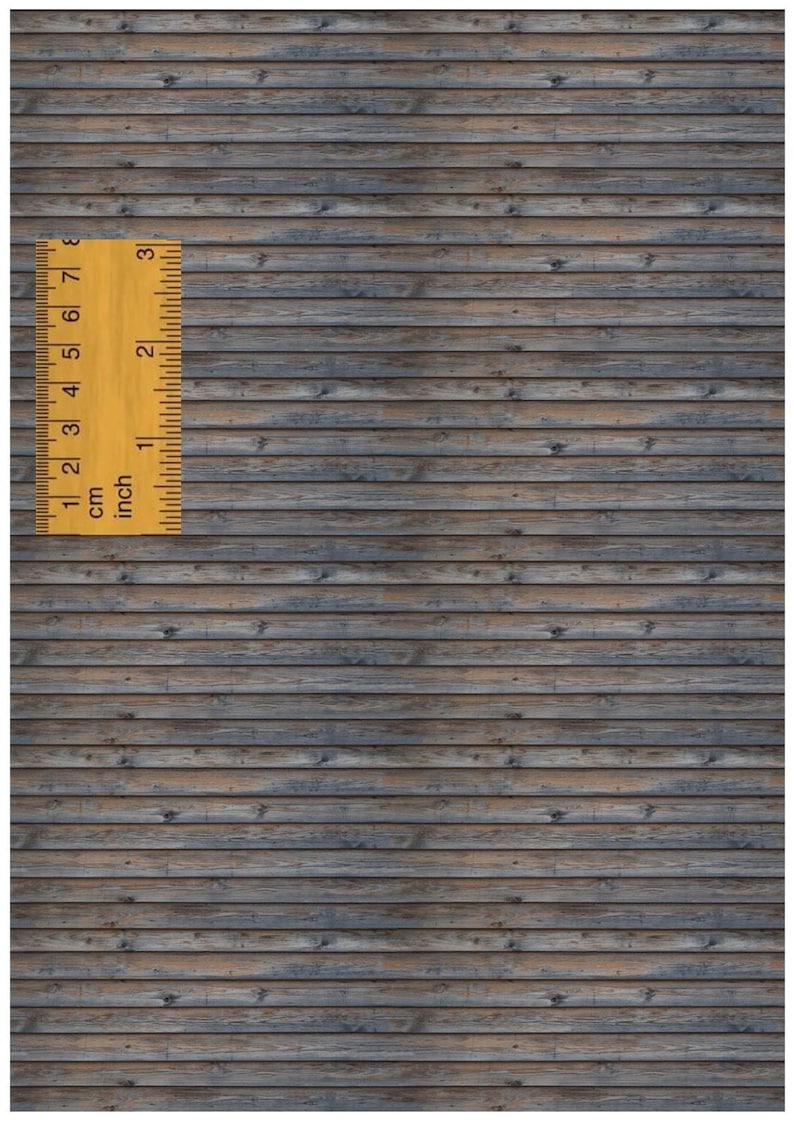 1/6 1/12 1/24 Dollhouse Miniature Aged Brown Natural Wood Siding ...