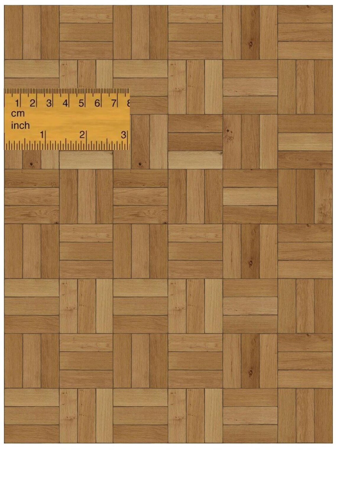 1/6 1/12 Dolls House Miniature Natural Square Wood Oak Parquet Flooring ...