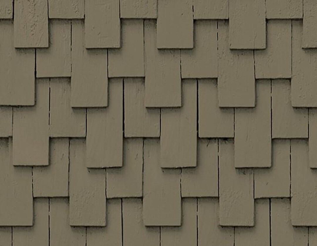 1/12 1/24 1/48 Dollhouse Vintage Cedar Shake Lap Taupe Wood Exterior ...